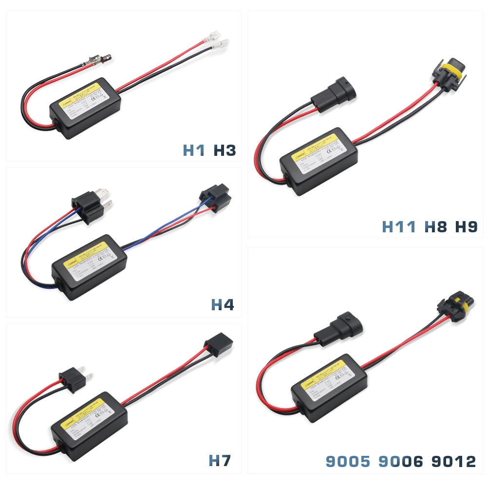 1pcs H1 H3 H7 H11 9005 9006 Car Load Resistor Error Canceller LED ...