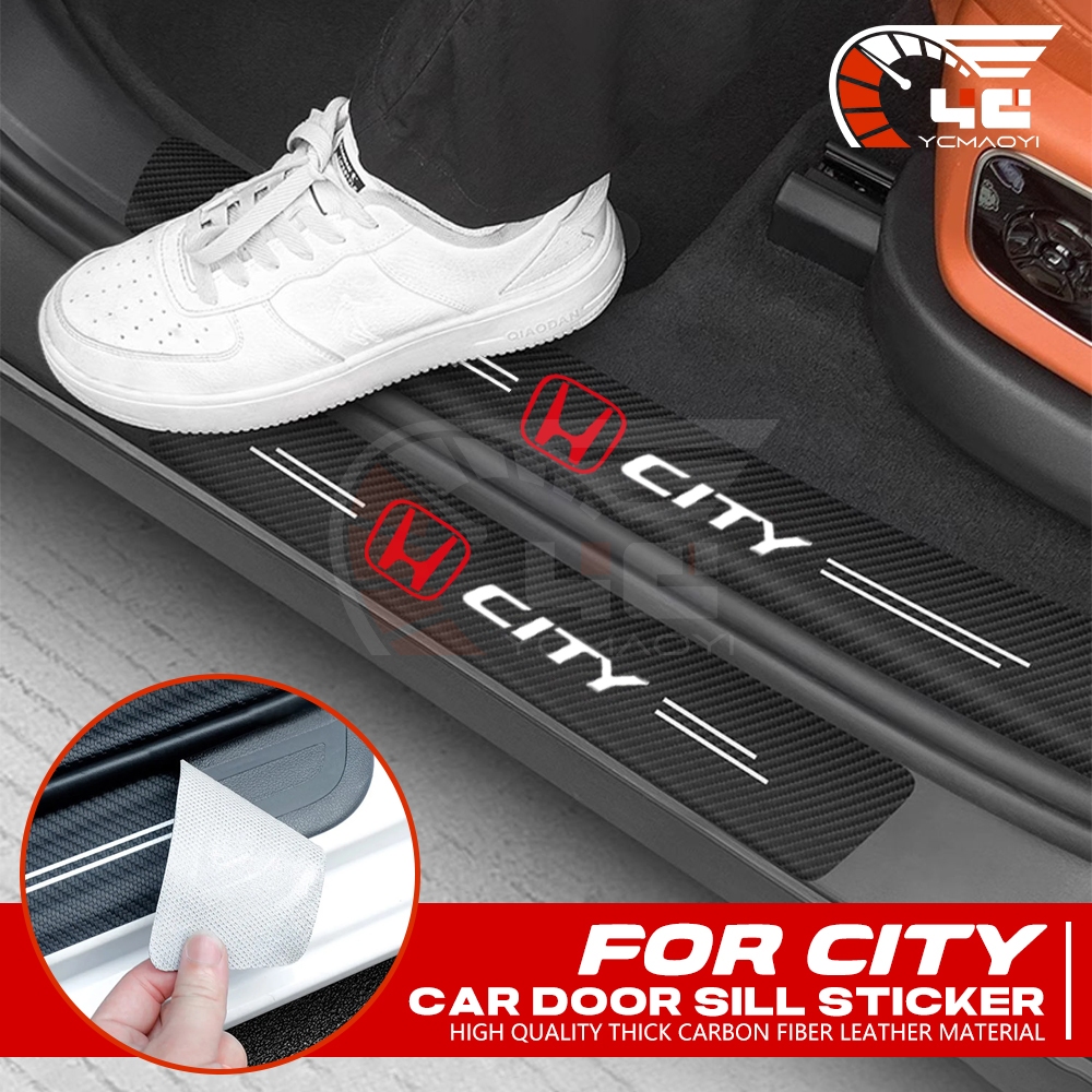 Car Door Sill Protector Strip Side Step Plate Rear Bumper Thick Anti ...