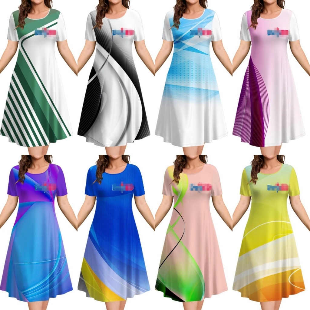 Dresses Full Sublimation Women's Dresses Casual T-shirt Teacher's Day ...