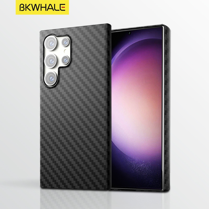 BKWHALE Carbon Fiber Phone Case Applicable to Samsung Galaxy S24 Ultra S23 S22 + Acrylic ...