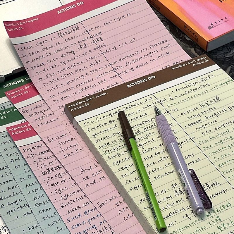 Ohaya | Actions Do | B5 Contrast Color Horizontal Line Notepad Large ...