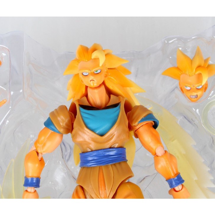 14Cm Movable Dragon Ball SHF Figma Super Saiyan 3 Goku Poseable Boxed ...