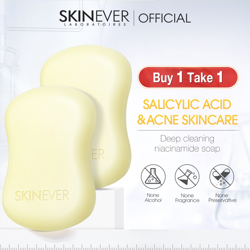 SKINEVER Salicylic Acid Acne Soap Buy one Take one | Shopee Philippines