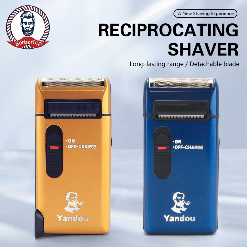 Men's retro electric shaver, rechargeable men's gold foil shaver ...