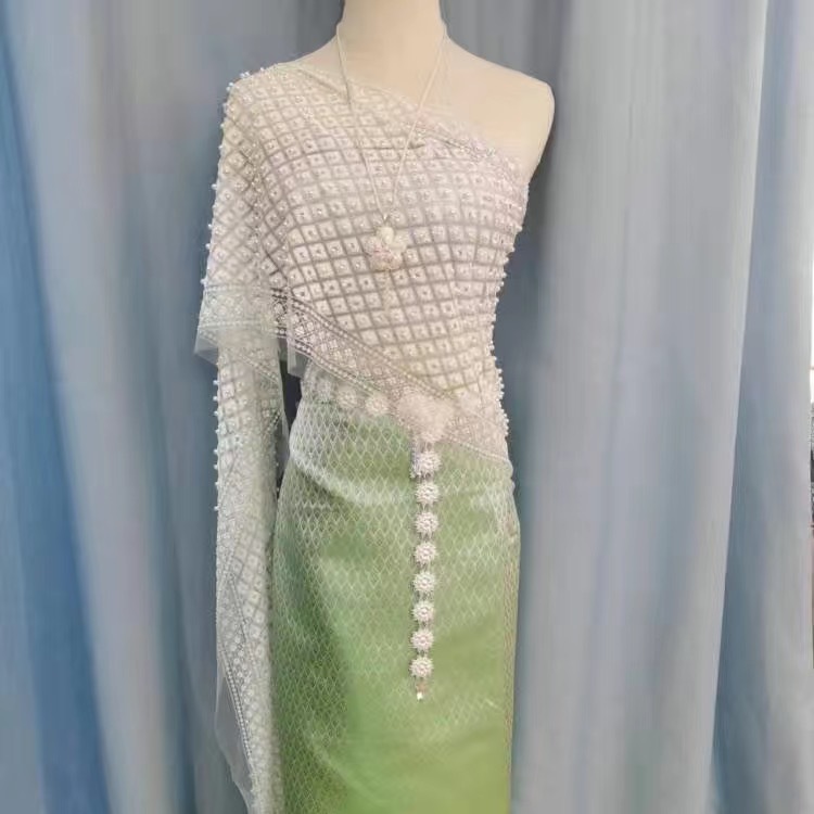 Women Thai Dai Tai national Dress costume Xishuangbanna wrapped dress ...