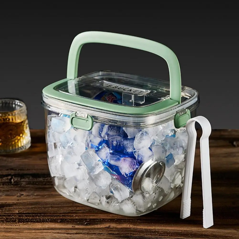 Ice Bucket with Lid and Tong Sealed Ice Bucket Container with Handle 5L ...