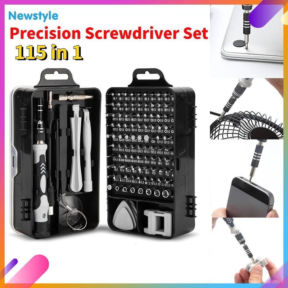Mini Precision Screwdriver Bit Set 115 In 1 Magnetic Precision Screwdriver Set with Case ...