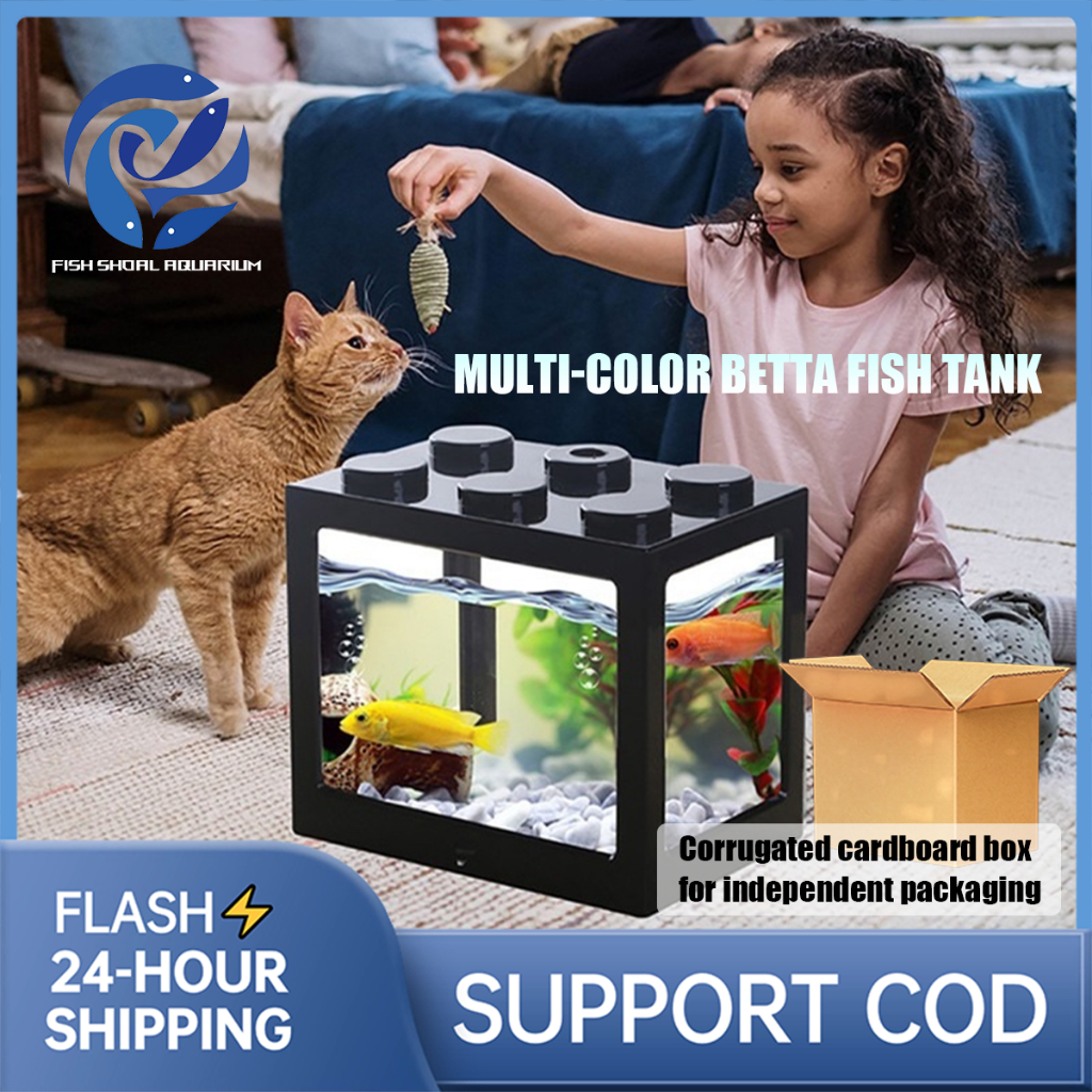 Aquarium Mini Betta Fish Tank Suitable For Fighting Fish And Peacock ...
