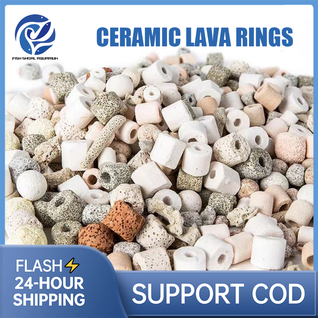 250g Aquarium Filter Media Ceramic Lava Rings Fish Tank Bio Balls Clean ...