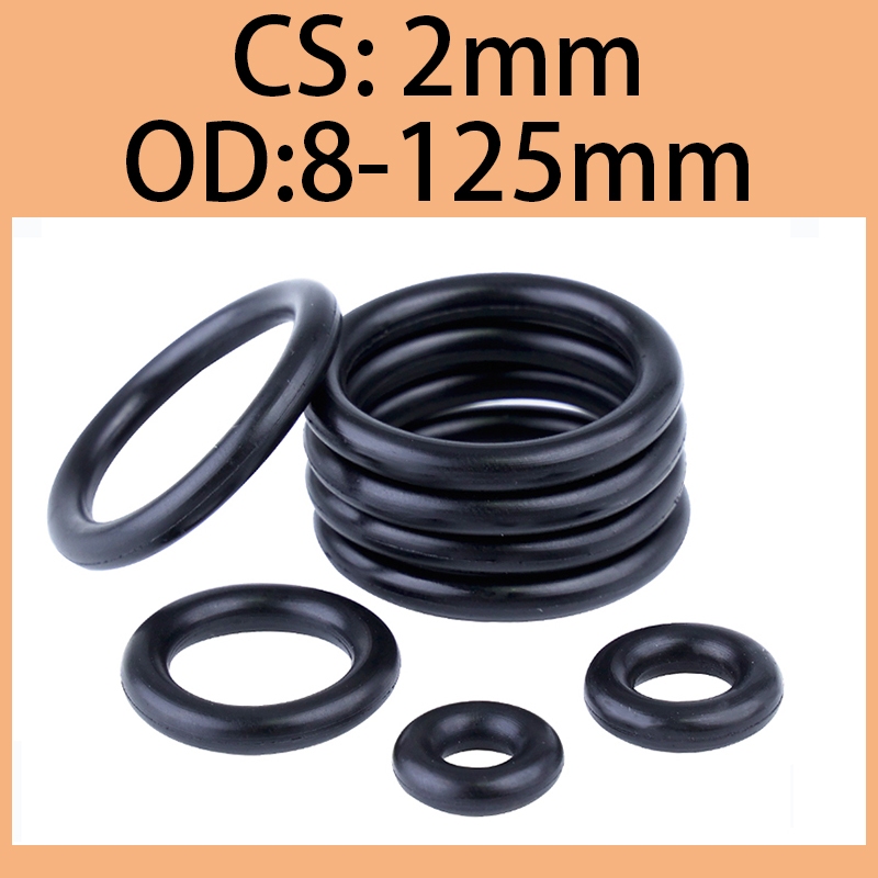 O-ring set rubber o ring set rubber oring seal CS2mm OD8-125mm | Shopee ...
