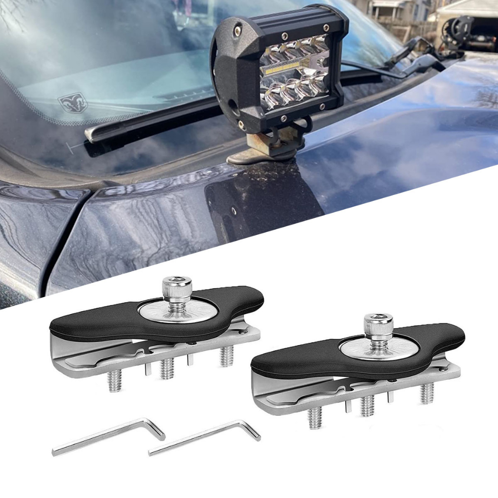 1Pair Hood Car Light Bracket Universal Metal Led HID Offroad SUV Truck ...