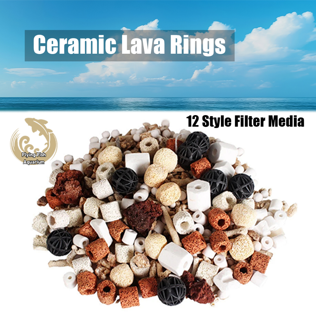 Aquarium Filter Media Ceramic Lava Rings Fish Tank Bio Balls Clean ...