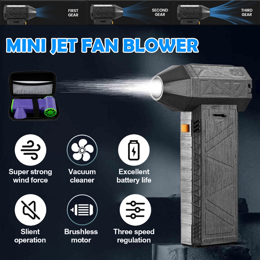 Mini Electric Jet Fan Turbo Blower 8000mAh Rechargeable Jet Dry Mini ...