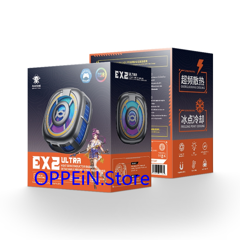 PLEXTONE EX2 Ultra Mobile Phone Radiator RGB Lighting Magnetic ...