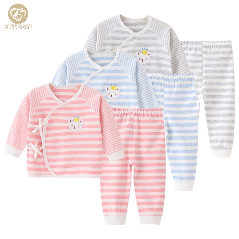 Newborn Baby Clothes Set Infant Girls Boys Soft Pure Cotton Pajamas ...