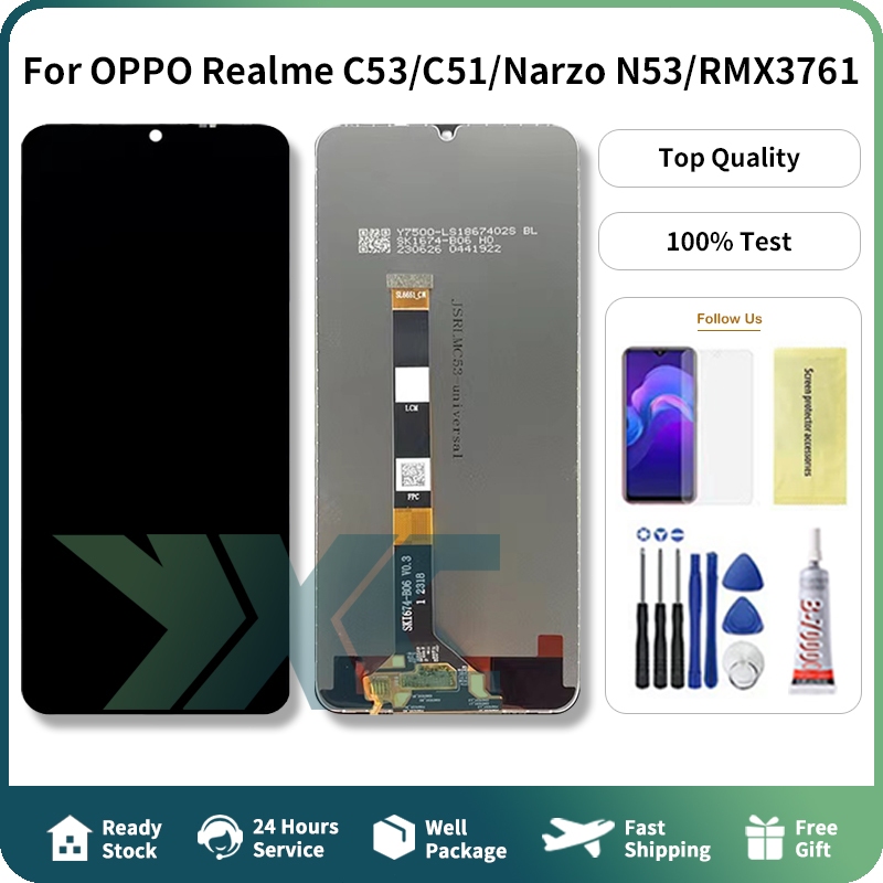 For Oppo Realme C36 C51 C51s C53 C60 Narzo N53 realme Note 50 RMX3761 LCD Screen Assembly ...