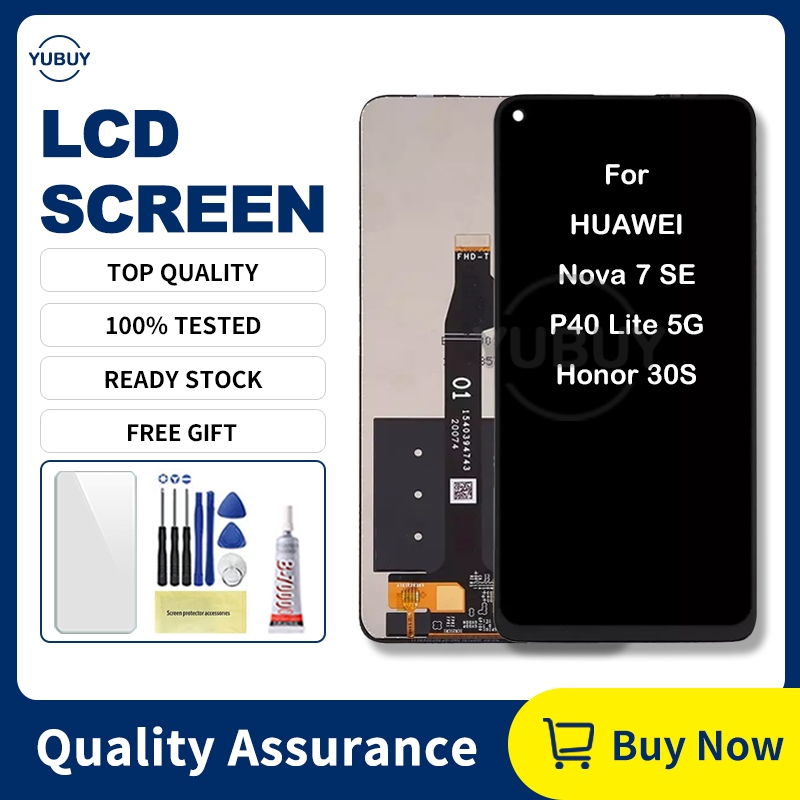 For HUAWEI Nova 7 SE/Honor 30S/P40 Lite 5G LCD Digital Touch Screen ...