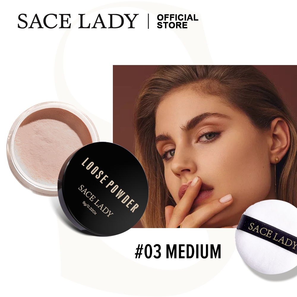 SACE LADY Face Powder Matte Finish Oil-Control Long-lasting Smooth 3 ...