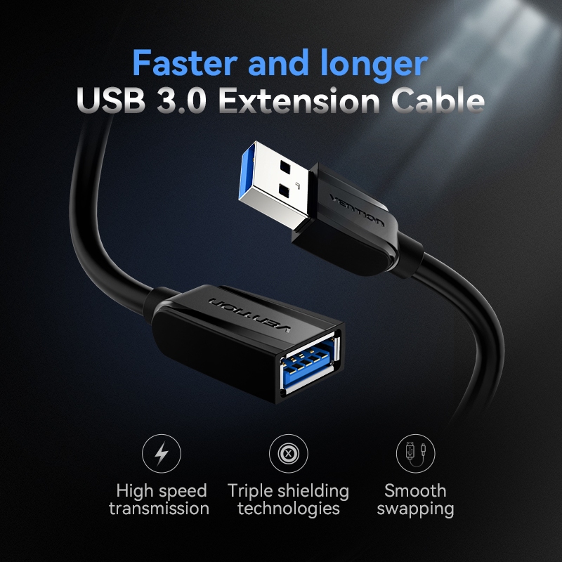 Vention USB Extension Cable USB 2.0 3.0 Data Cable | Shopee Philippines