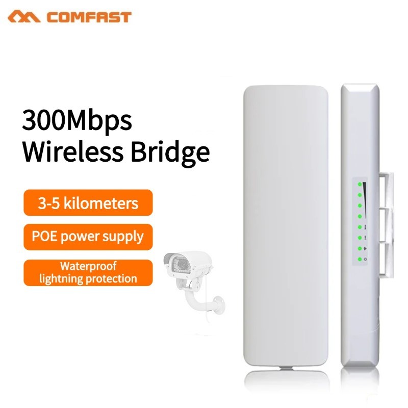 COMFAST CF-E314NV2 3-5KM Outdoor Wireless AP Bridge 2.4GHz WIFI CPE ...