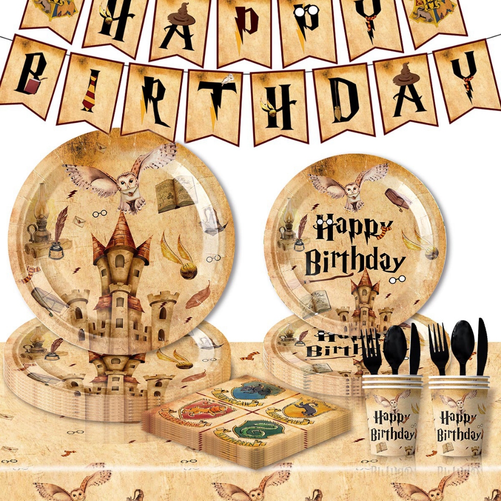 Magical Wizard Theme Party Paper Plate Cup Napkin Tablecloth Dinnerware ...