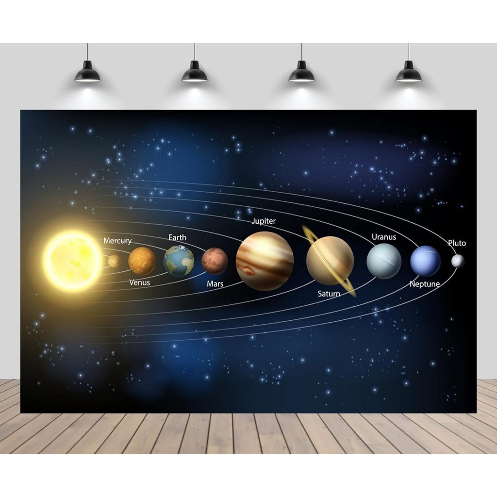 Solar System Photography Backdrop Educational Planets Photo Background ...