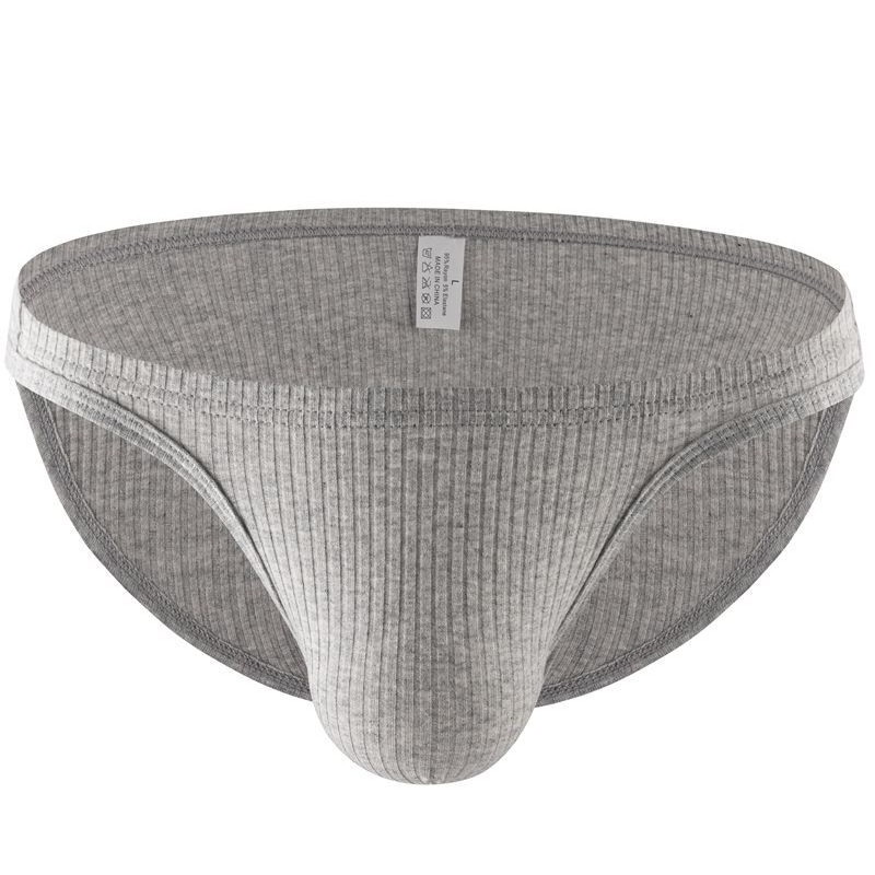 Men Threaded Fabric Briefs Male Panties Man Bulge Jockstraps Lingerie ...