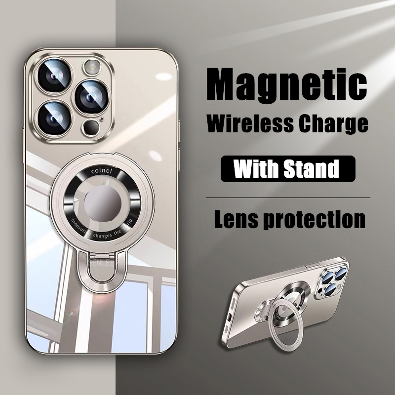 Magnetic clear Hard case for iPhone 15 Pro max 14 13 12 pro max 15 plus ...