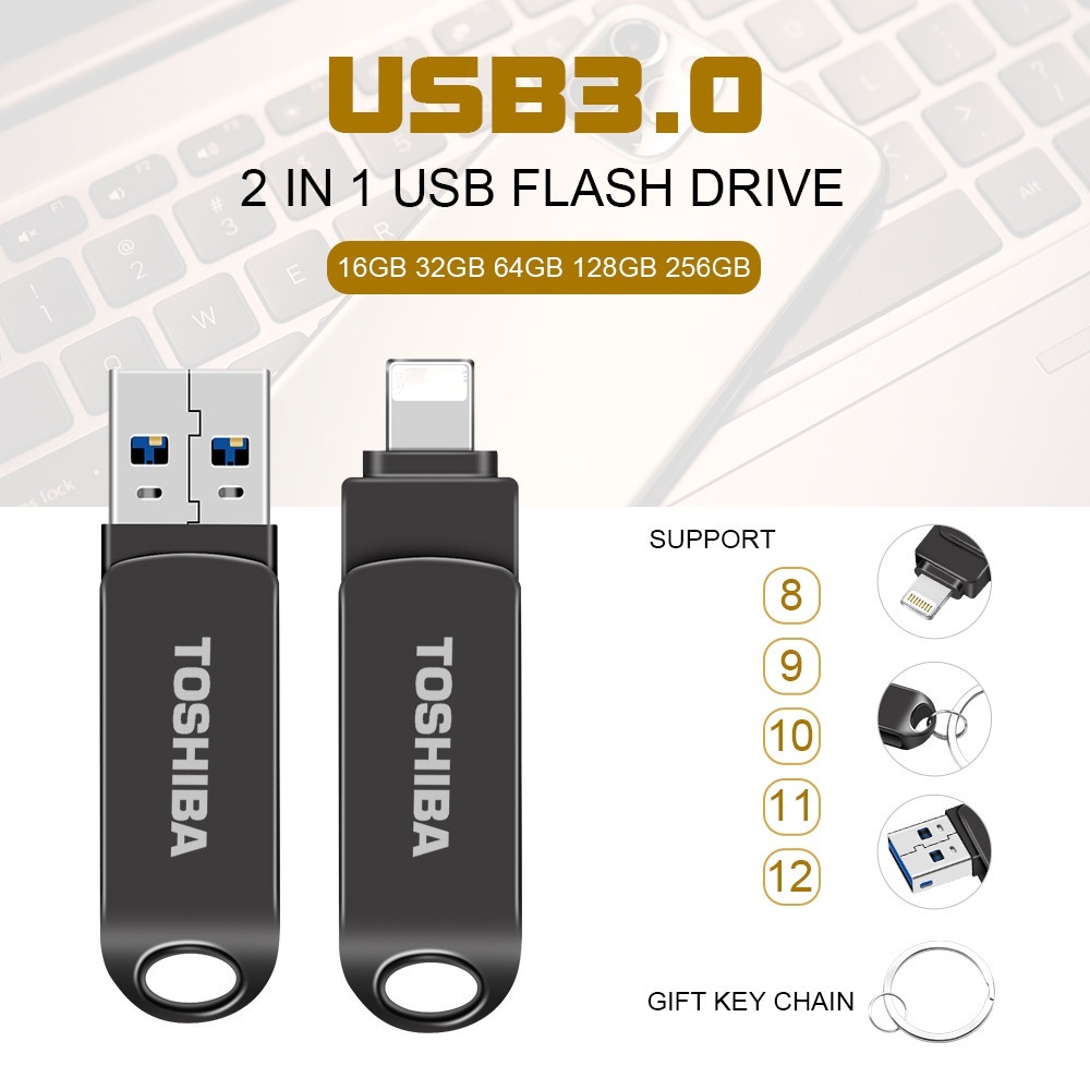 Toshiba 2 in 1 iXpand 2TB Usb Flash Drive High Speed Pendrive For Phone ...