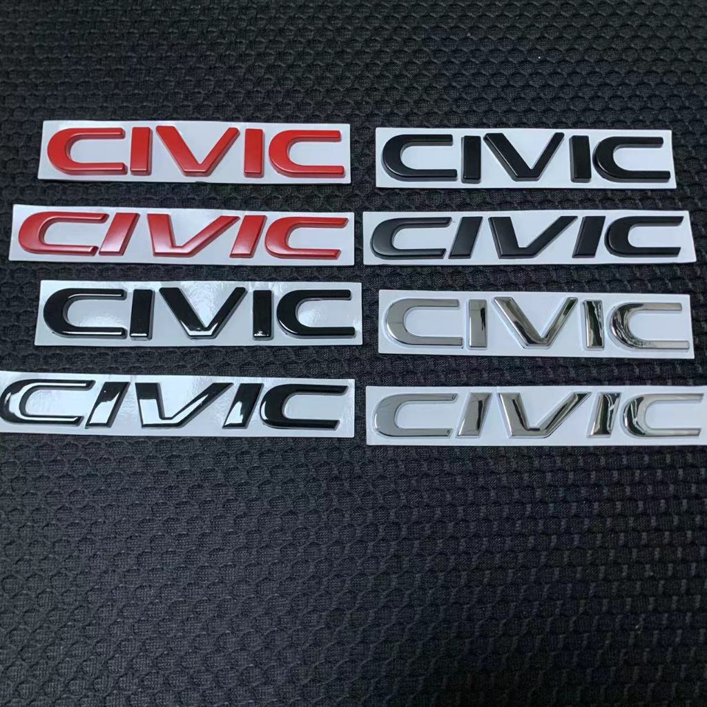 NEW 3D Metal CIVIC logo Emblem Rear Trunk Fender Badge Car modification ...