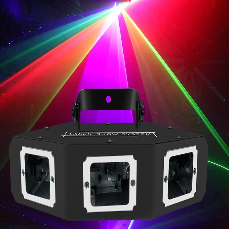 RGB Party Laser Fan-Shaped 3-Hole Line Scanning Laser Light Disco Laser ...
