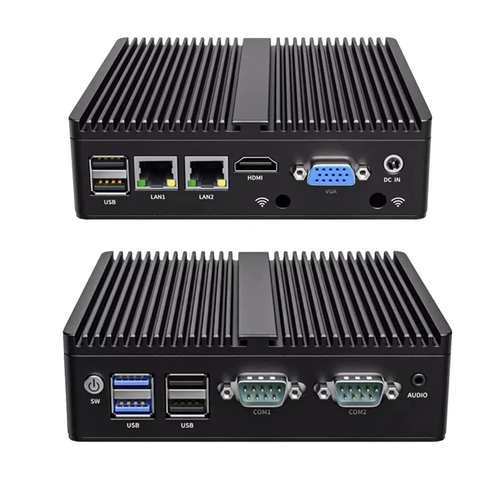 Embedded Fanless Industrial Mini PC Intel N2840 Compact Desktop ...