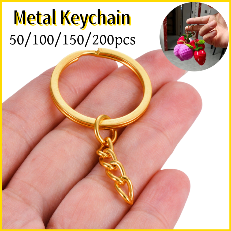 50/100pc Flat Metal Keychain/Ring For Keychain/Key Chains/25mm Keychain ...