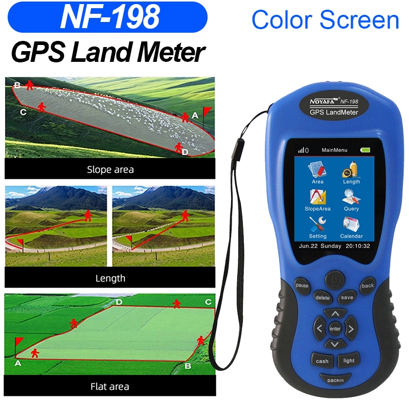 Noyafa NF-198 GPS Land Meter Area Acre Measuring Test instrument ...