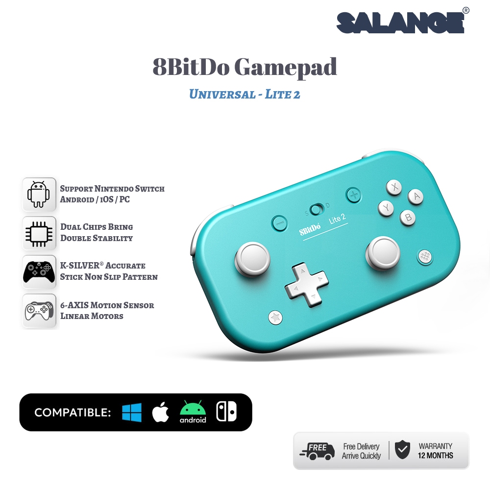 Salange 8BitDo Lite 2 Bluetooth Gamepad Wireless Game Controller with Joystick for Nintendo ...