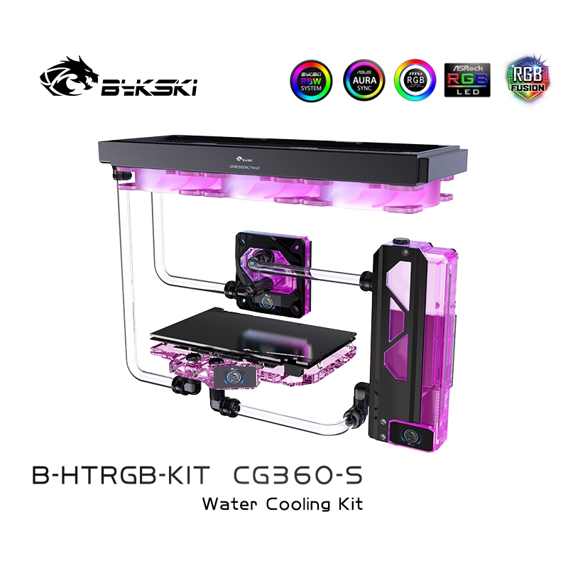Computer Water Cooling Set For PC Case Bykski Split Type Rigid/Soft ...