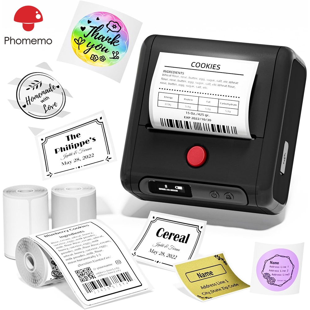 Phomemo M200 Portable Thermal Label Printer Bluetooth Mini Sticker ...