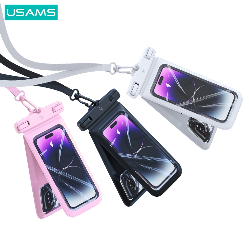 USAMS Waterproof Phone Bag Double Pocket Swimming Diving Water Play ...