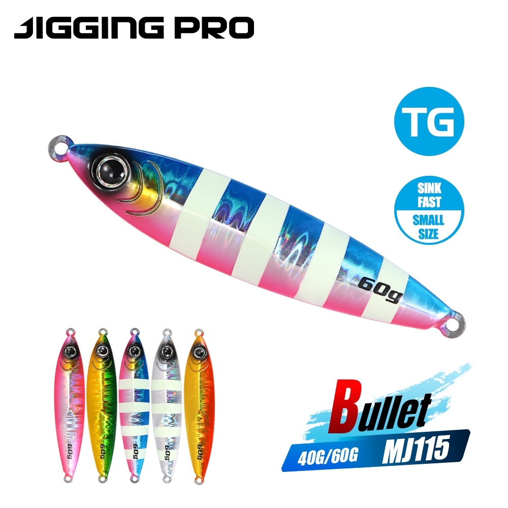 JIGGING PRO 40g 60g Tungsten Jig Long Casting Metal Jig Slow Jigging Lure Saltwater Fishing Bait ...