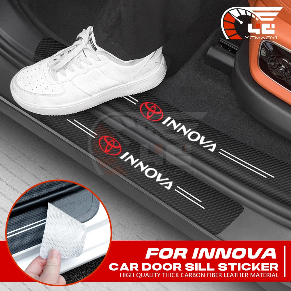 Toyota Innova Car Door Sill Protector Sticker Side Step Plate Rear ...