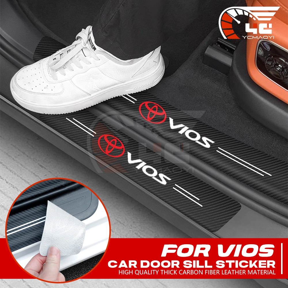 Car Door Sill Protector Sticker Side Step Plate Anti Scratch Thick ...