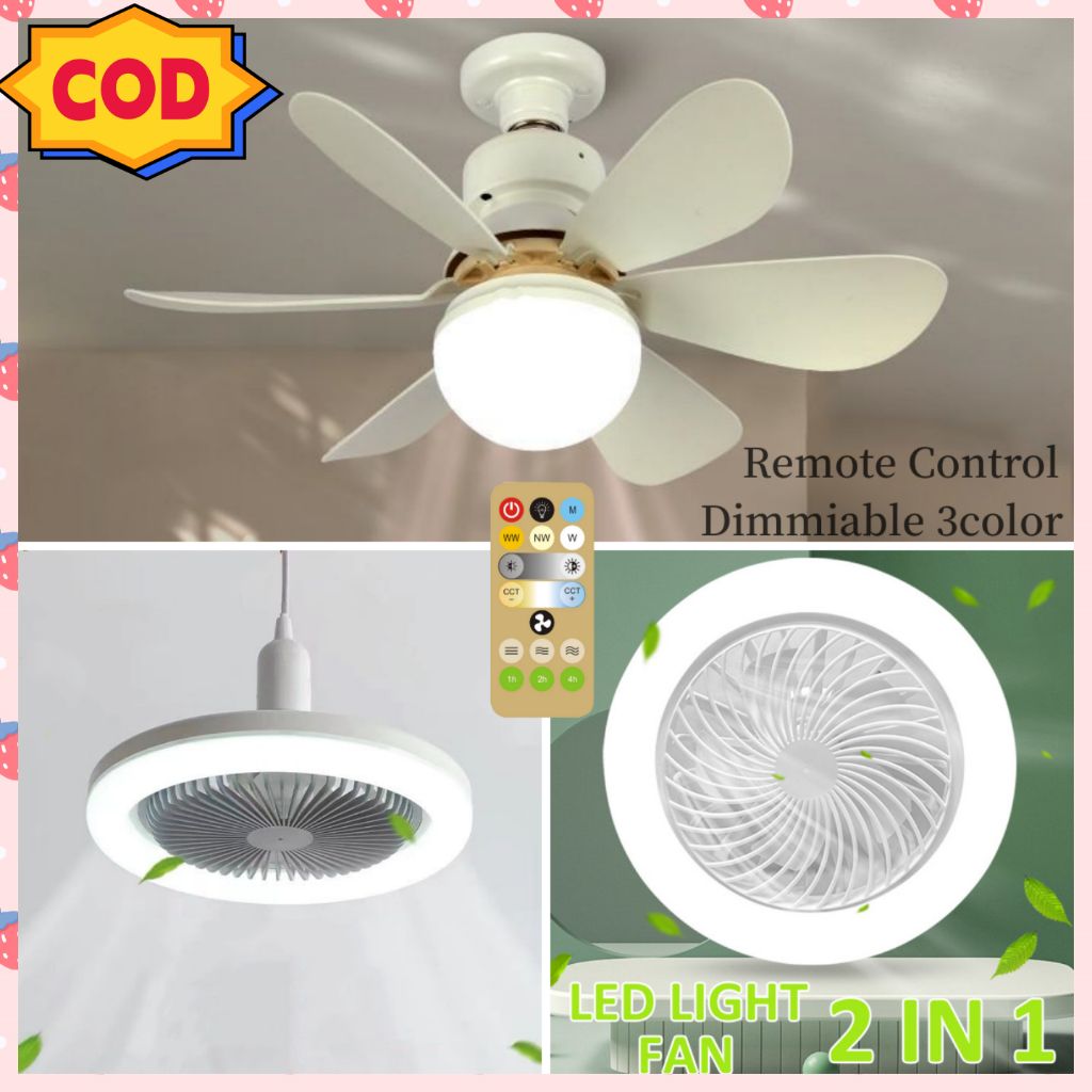 (Warranty) Remote control Invisible Ceiling Fan With Light 2 in 1 ...