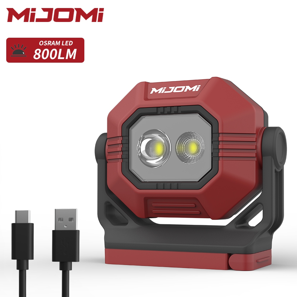 Mijomi W30 Camping Light 1500mAh 800 Lumens COB Work Light With Magnet ...