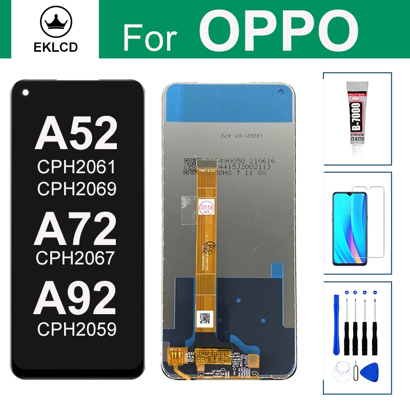 LCD Display For OPPO A3S A5S A12 A12S A5 A9 A31 2020 A15 A15S A16 A16S A16K A74 A78 A52 A72 A92 ...