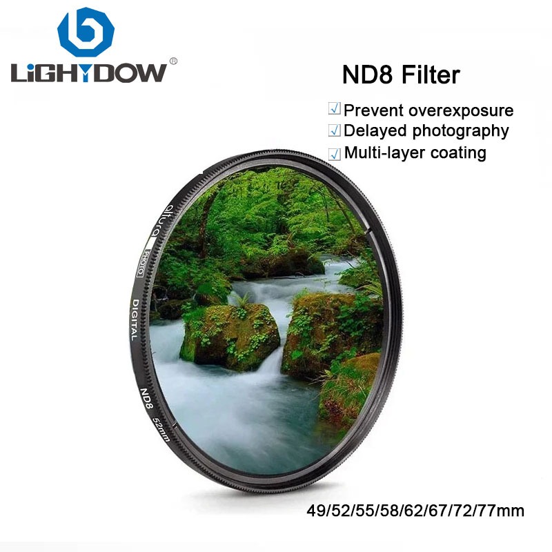 Lightdow ND8 Camera Filter Variable Neutral Density Filter for Camera ...