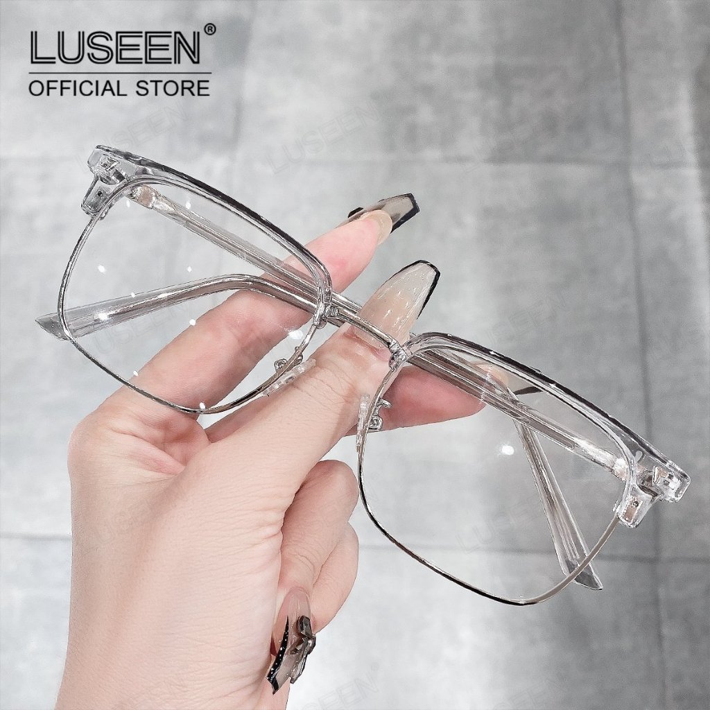 LUSEEN Eyeglasses Photochromic And Anti Radiation Eyeglass Rectangular ...