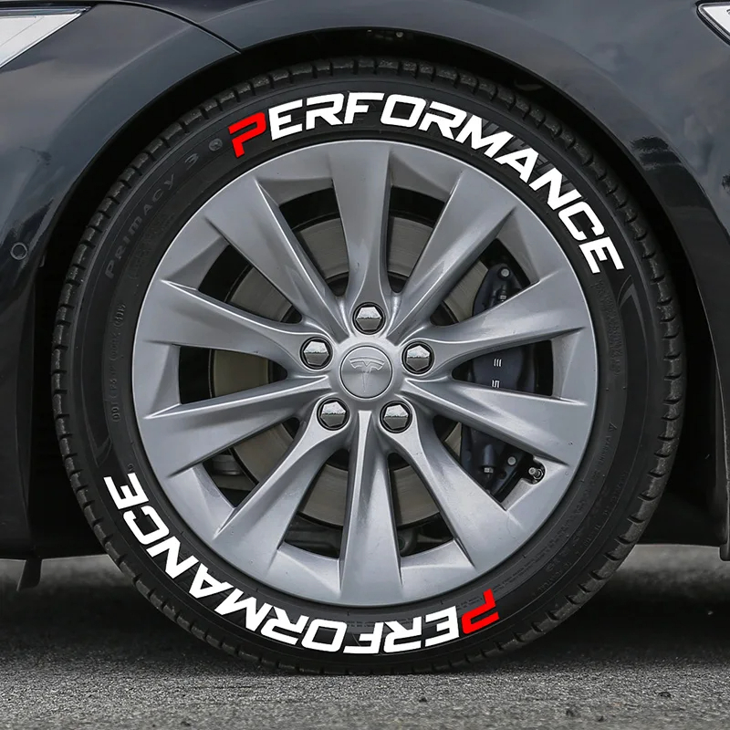 2pcs Car Tire Letter Stickers PER FORMANCE 3D PVC Tire Stickers ...