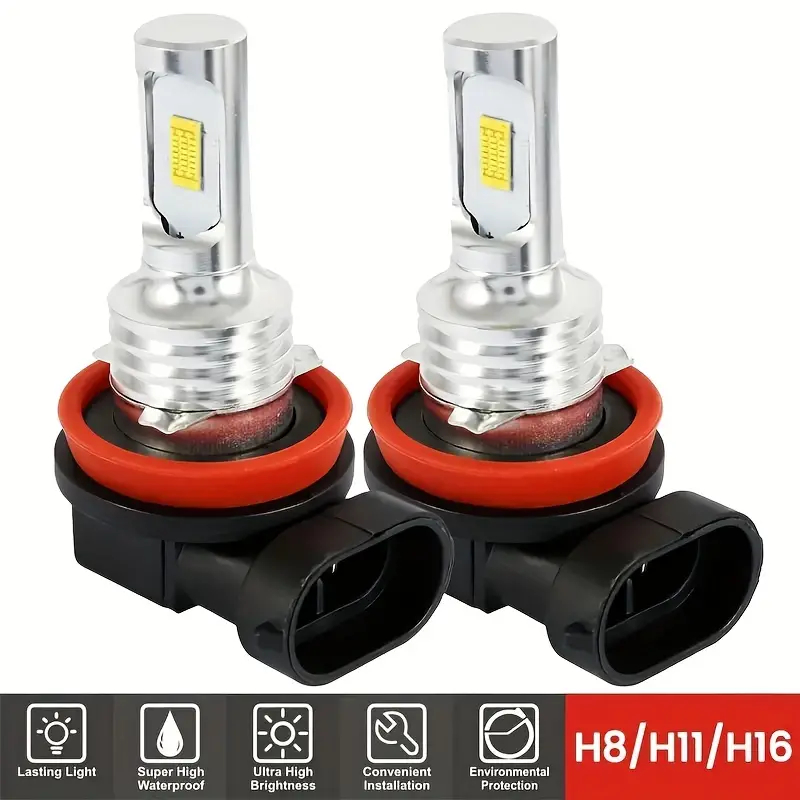 1pcs H11 H9 H8 JPH16 LED Bulbs 6000K Super Bright Waterproof Driving ...