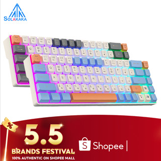 SOLAKAKA SK968 68Keys Wired RGB Membrane Keyboard Colorful Keycaps with ...