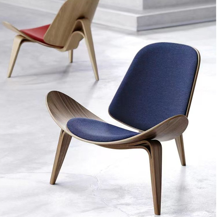 Nordic Smile Shell Chair Living Room Backrest Airplane Chair Leisure ...